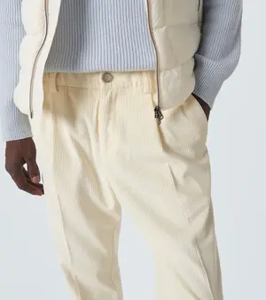 Herno Cotton And Cashmere Velvet Slim Pants
