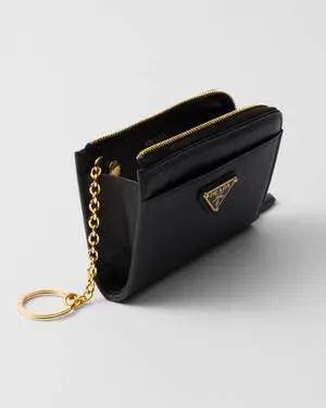 Prada Saffiano Leather Keychain - Black