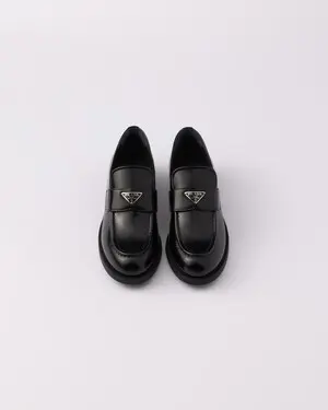 Prada Brushed Leather Loafers
