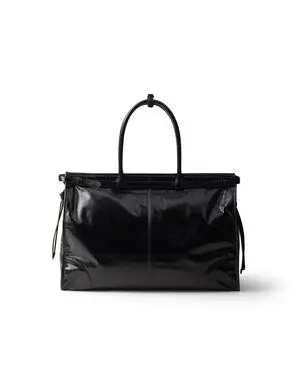 Prada Leather Tote Bag - Black