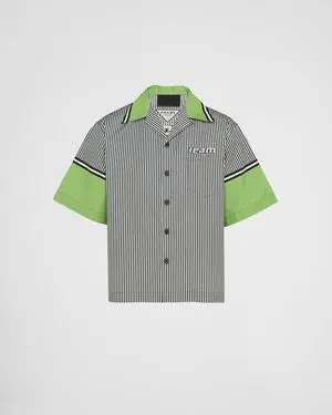 Prada Short-sleeved Cotton Shirt - Steel Gray