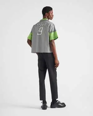 Prada Short-sleeved Cotton Shirt - Steel Gray