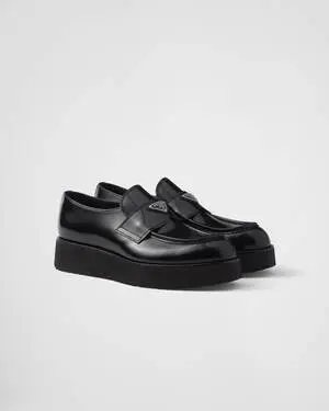 Prada Brushed Leather Loafers