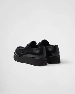 Prada Brushed Leather Loafers