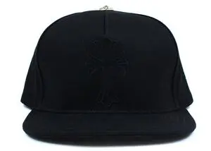 Chrome Hearts Cross Waxed Denim Cap - Black