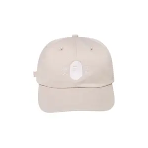 A BATHING APE Japanese Motif Panel Cap White