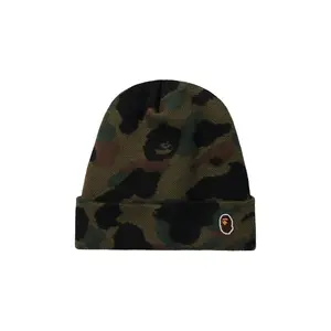 A BATHING APE 1st Camo Knit Beanie - Green