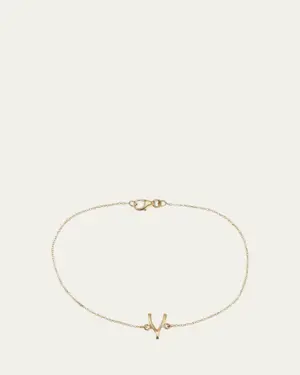 JENNIFER MEYER 18k Mini Wishbone Bracelet - Gold