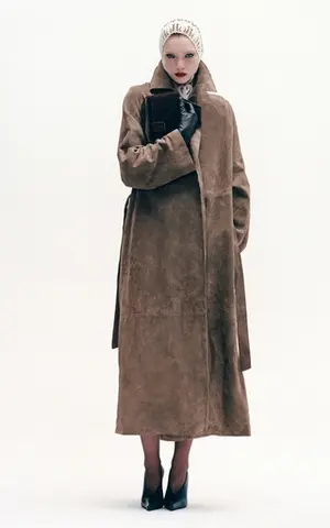 Magda Butrym Belted Suede Coat