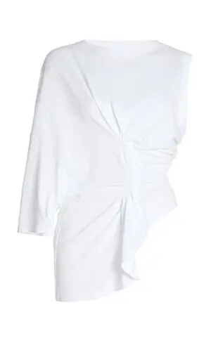 A.W.A.K.E. Mode Organic Cotton Knotted Jersey Top