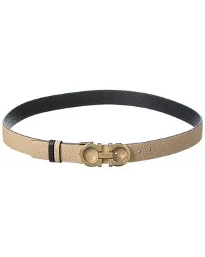 FERRAGAMO Ferragamo Gancini Reversible & Adjustable Leather Belt Brown
