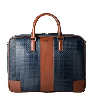 SERAPIAN Stepan 72 Slim Briefcase - Navy