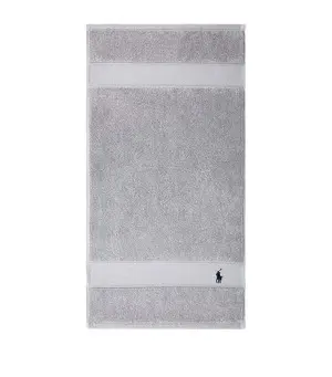 Ralph Lauren Polo Player Guest Towel - Silver