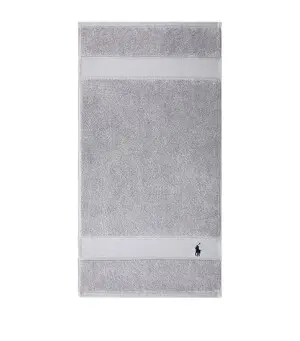 Ralph Lauren Polo Player Guest Towel - Silver