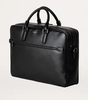 SERAPIAN Leather Double Evolution Briefcase