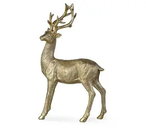 GLITZHOME 16 Resin Christmas Reindeer Table D Ecor - One-color