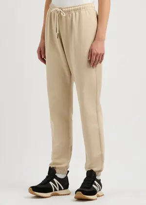Moncler Logo Cotton Sweatpants - Cream