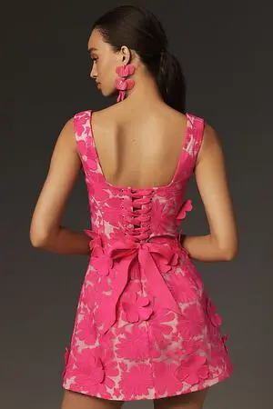 knee length dresses for ladies Belen White/Pink / S
