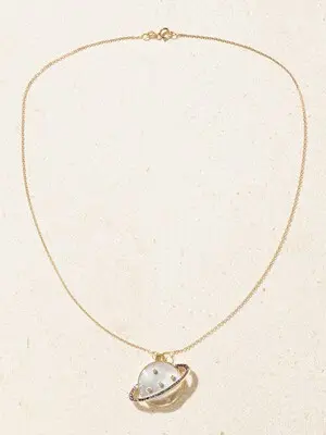 L’ATELIER NAWBAR The Rainbow Planet 18-karat Gold Multi-stone Necklace