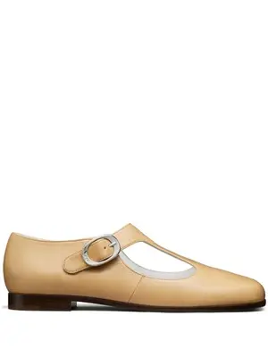 Tory Burch Violet T-strap Loafers - Neutrals