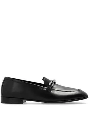 JIMMY CHOO Tilda Leather Loafers - Black