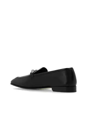 JIMMY CHOO Tilda Leather Loafers - Black