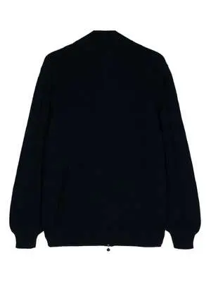 Kiton Chevron-knit Zip-up Cardigan