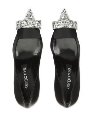 SERGIO ROSSI Embellished 90mm Leather Shoes