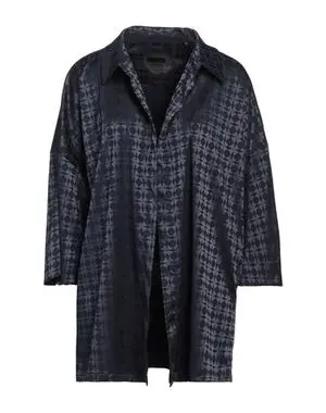 RRD Jacquard Satin Oversized Shirt - Navy