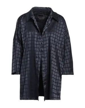 RRD Jacquard Satin Oversized Shirt - Navy