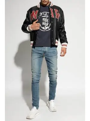Amiri Stack Low-rise Skinny Jeans - Blue