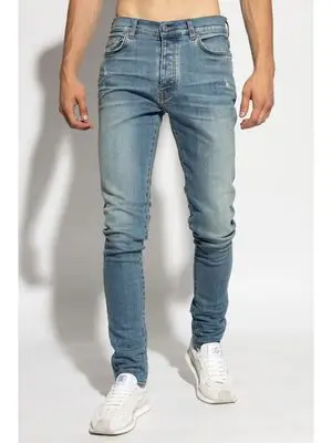 Amiri Stack Low-rise Skinny Jeans - Blue