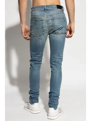 Amiri Stack Low-rise Skinny Jeans - Blue