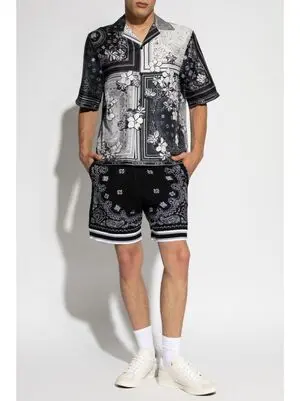Amiri Floral-print Silk Shirt - Black