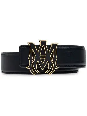 Amiri Logo-buckle Leather Belt - Black