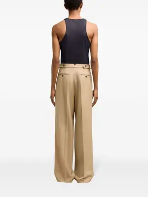 Ami Pressed-crease Wool Trousers