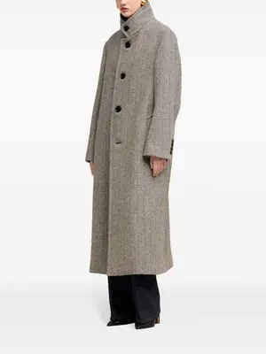 AMI Paris High-neck Wool Coat
