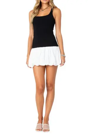 EDIKTED Bubble Hem Mini Dress