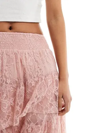 MISS SELFRIDGE Tiered Lace Maxi Skirt
