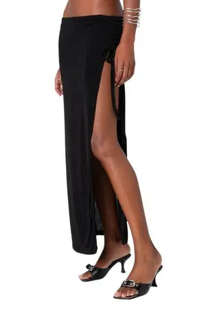 EDIKTED Goldie Slit Maxi Skirt