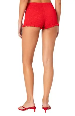 EDIKTED Valentina Smocked Shorts