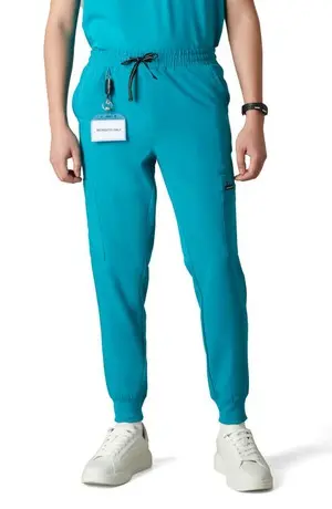MEMBERS ONLY London Jogger Scrub Pants - Teal