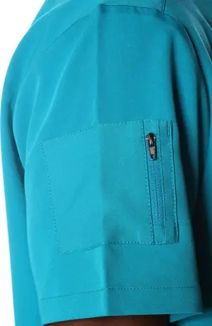 MEMBERS ONLY Manchester 3-pocket Scrub Top - Teal