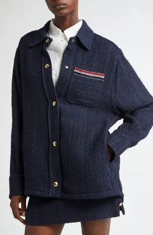 Thom Browne Tweed Shirt Jacket