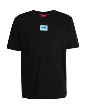 Hugo Man T-shirt Military Green Size S Cotton Black