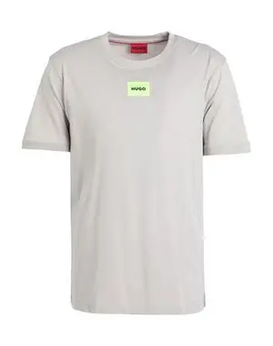 Hugo Man T-shirt Light Green Size M Cotton Grey