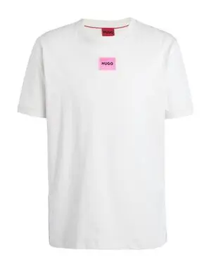 Hugo Man T-shirt Light Green Size M Cotton Off White
