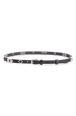 Isabel Marant Étoile Odena Leather Belt - Black/silver