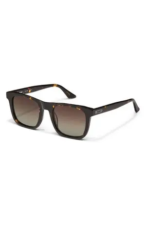 Quay Flip Side 53mm Polarized Square Sunglasses - Dark Tort/ Brown Polarized