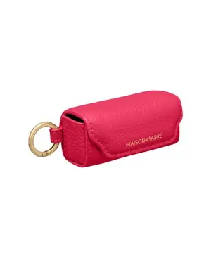 MAISON DE SABRE Leather Lipstick Charm - Fuchsia Lavender